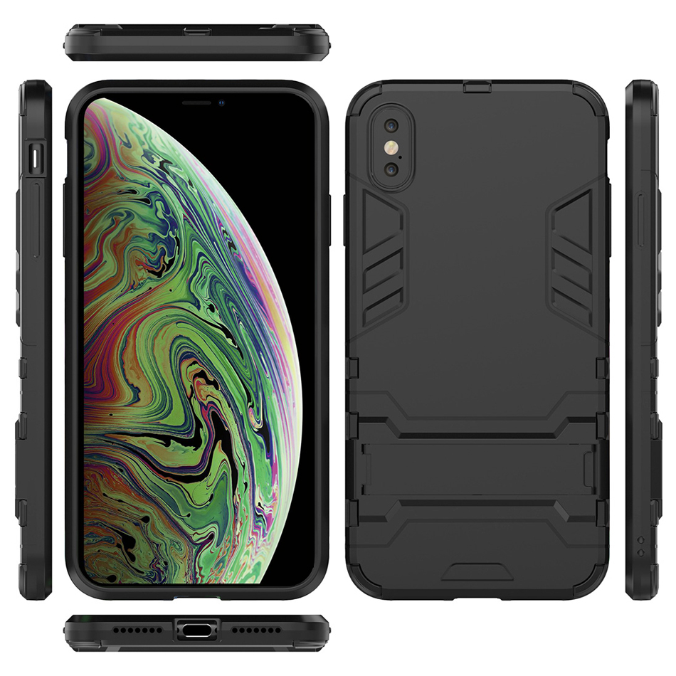 Slim Armour Shockproof Case for Apple iPhone Xs Max (Black)